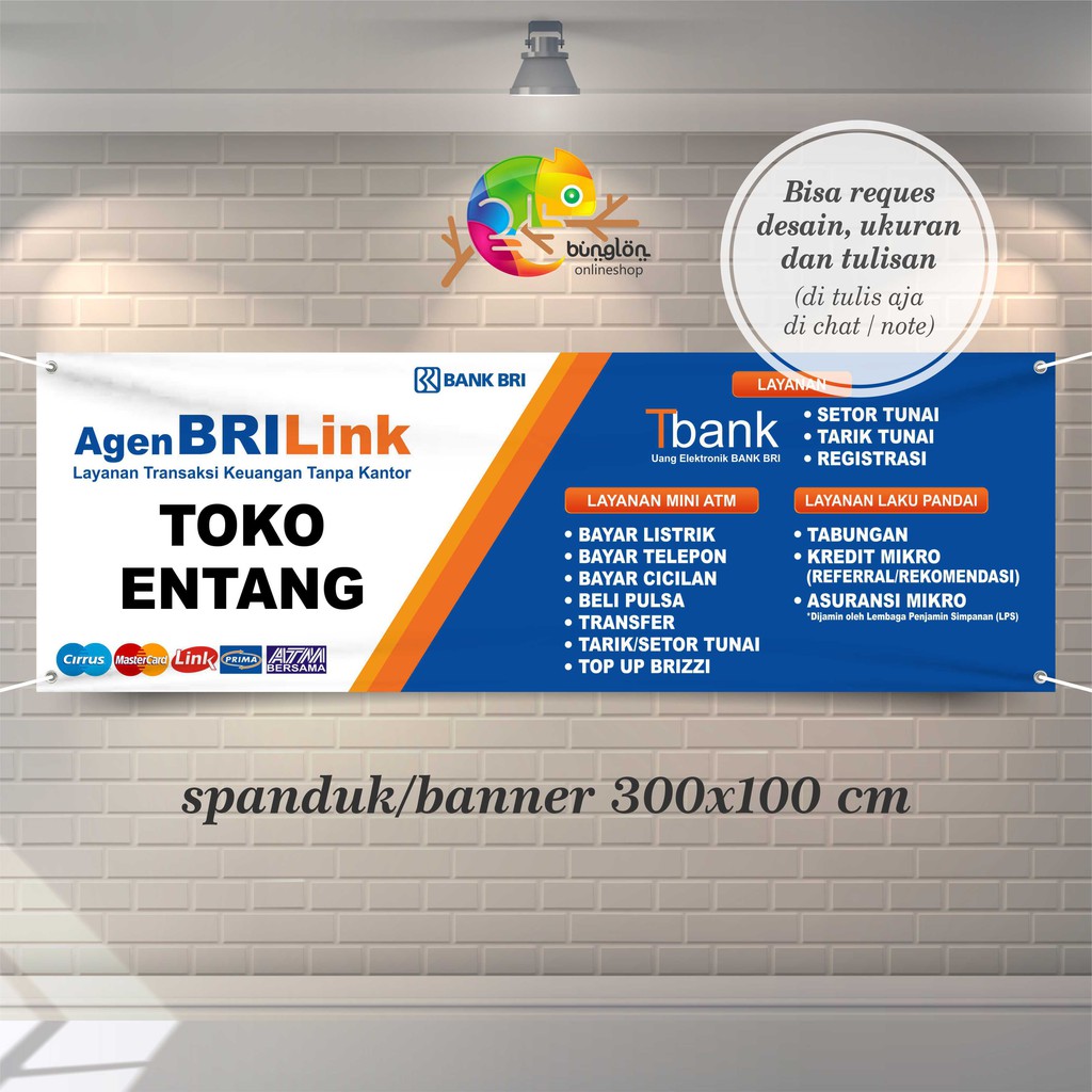 Jual Spanduk, Banner Agen BRI Ukuran Besar | Shopee Indonesia