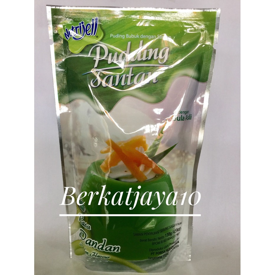 Jual Pudding santan Nutrijell rasa Pandan puding bubuk nutrijel 130 gr ...
