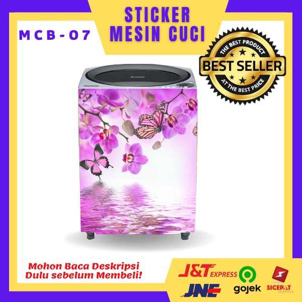 Jual Stiker Mesin Cuci Bunga / Sticker Mesin Cuci Motif Bunga / MCB ...