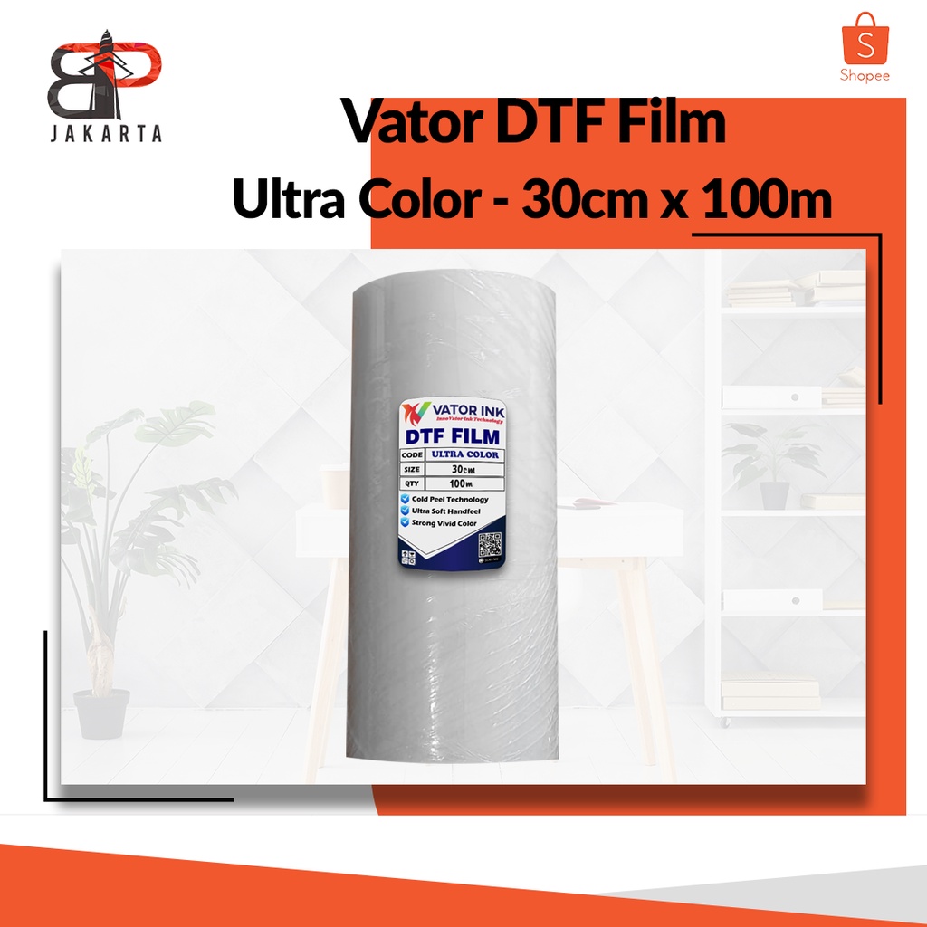 Jual PET FILM DTF VATOR ULTRACOLOR 30CM X 100M | Shopee Indonesia