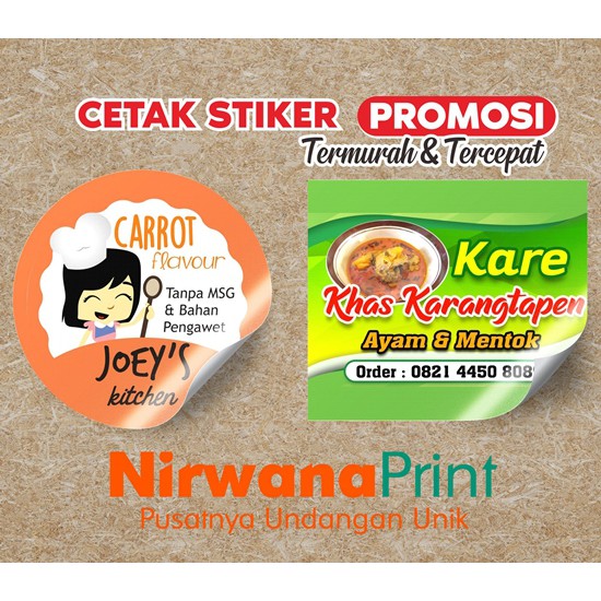 Jual Stiker Label Kemasan Produk | Stiker Promosi Usaha Bisnis (TANPA ...