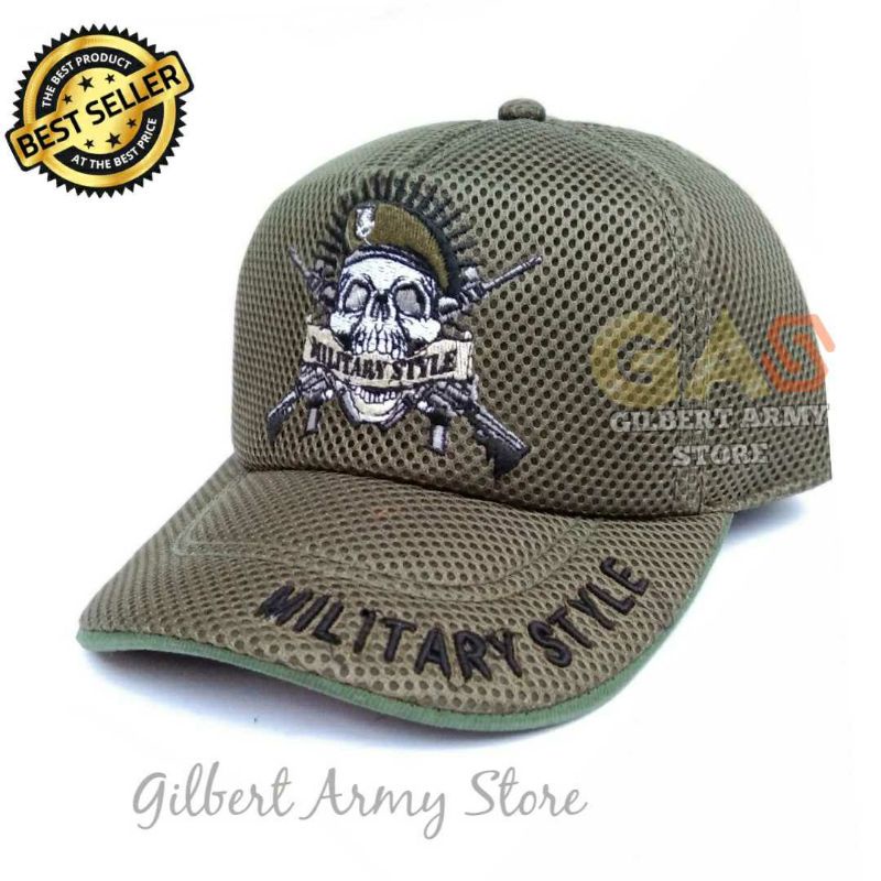 Jual Topi Pria Military Style Murah Jaring - Gilbert Army Store-Topi ...