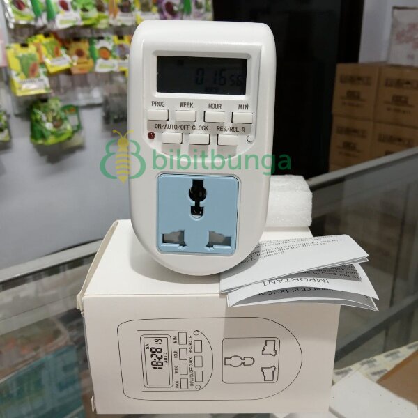 Jual Digital Timer Switch Stop Kontak Pengatur Arus Listrik Otomatis On ...