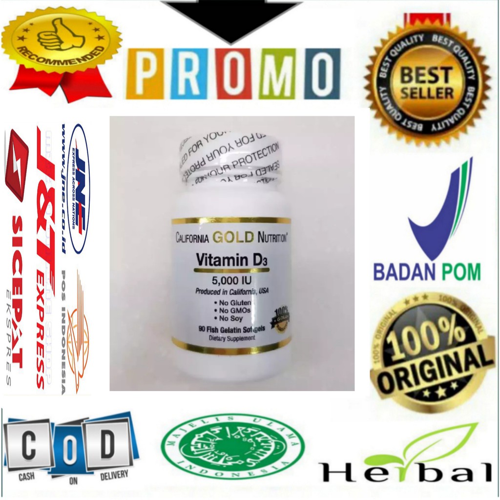 Jual Obat Tulang CALIFORNIA GOLD NUTRISION vitamin D3 125 mcg ( 5000 IU ...