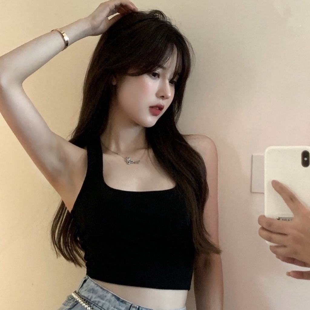 Jual TT=03 SQUARE NECK // Tank Top // Teng Top // Crop Top Square Neck ...