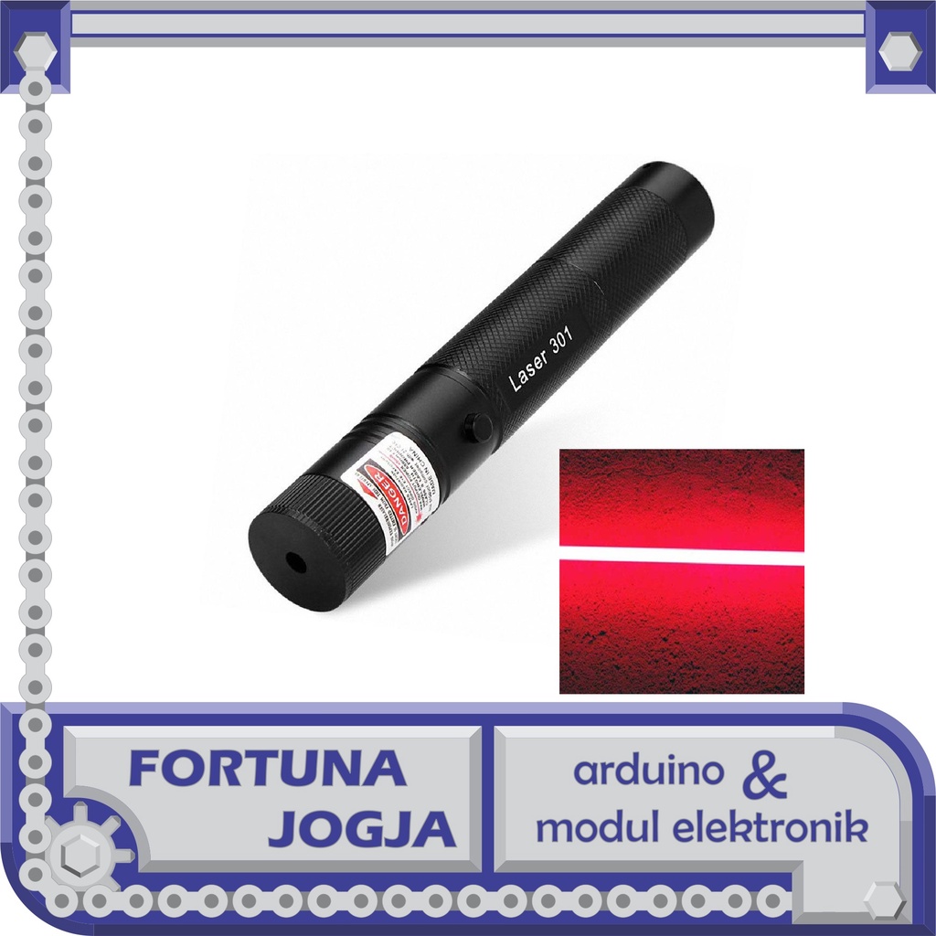 Jual Red Laser Pointer 301 650MN 5MW 8000M / Laser Warna Merah | Shopee ...