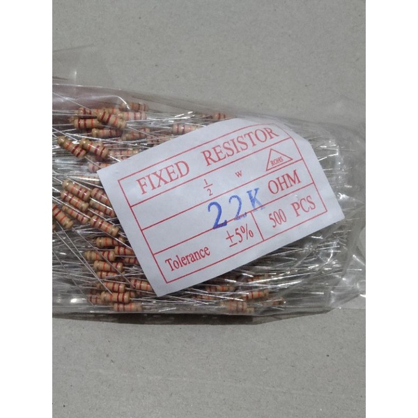 Jual Resistor 22k ohm 1/2watt | Shopee Indonesia