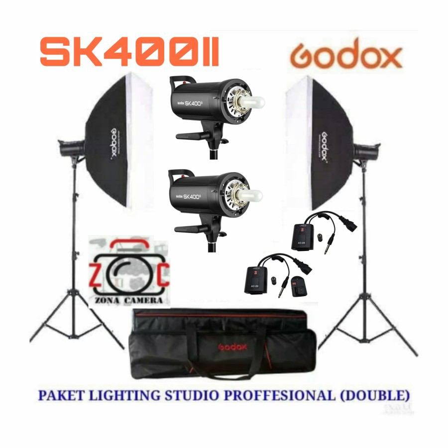 Jual GODOX SK-400Ii / SK400 Mark 2 / SK 400 Mark ii Lampu Flash STUDIO ...