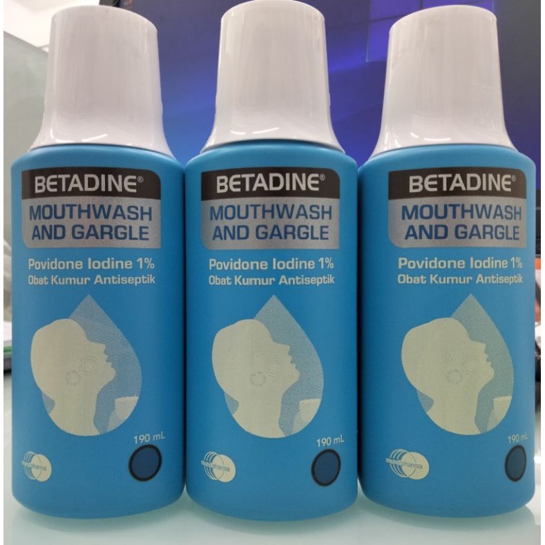 Jual Betadine Mouthwash and Gargle 190 ml | Shopee Indonesia