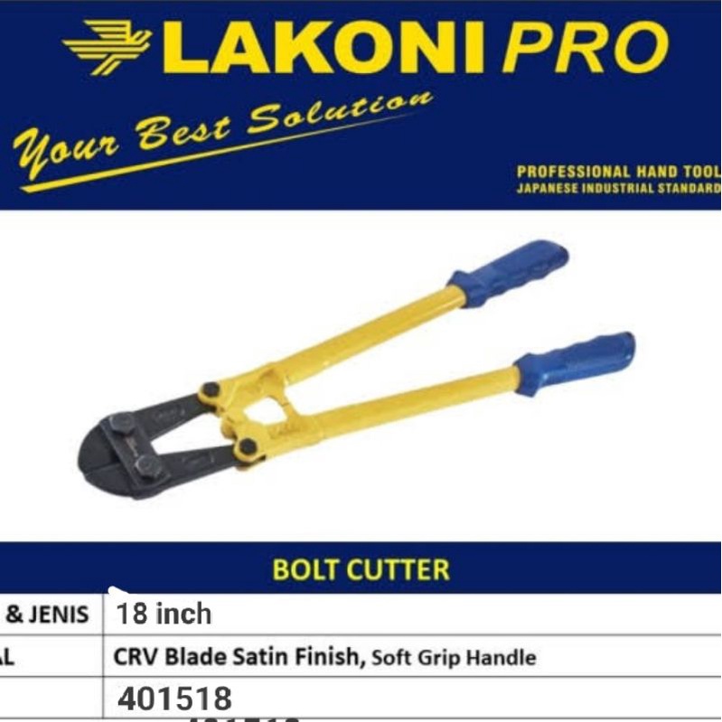 Jual BOLT CUTTER / GUNTING BESI 18" LAKONI PRO | Shopee Indonesia