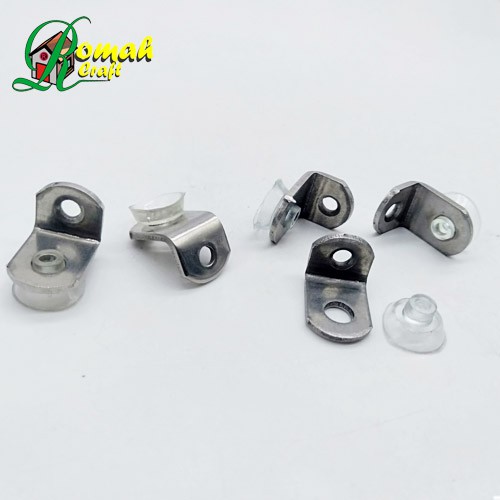 Jual Bracket siku kaca 4x13x20mm Shape GSS103B L 2pcs Glass Shelf ...