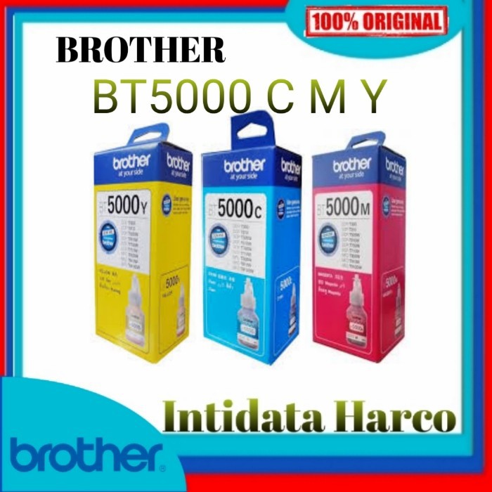Jual BROTHER TINTA BT5000 CYAN MAGENTA YELLOW / BT 5000 C M Y ORIGINAL 100% BT-5000 | Shopee ...