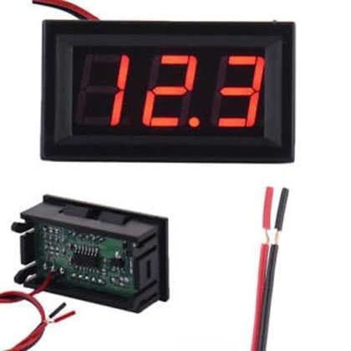 Jual Voltmeter 0.56 Inch DC 4.5-30V 3 digit Voltage Meter led -SA21 ...