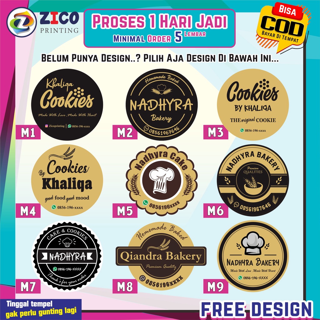 Jual STIKER LABEL MAKANAN/SIKER COOKIES | Shopee Indonesia