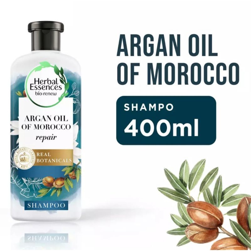 Jual HERBAL ESSENCES SHAMPOO - ARGAN OIL 400ml - WHITE STRAWBERRY 400ml - TEA TREE OIL 400ml ...
