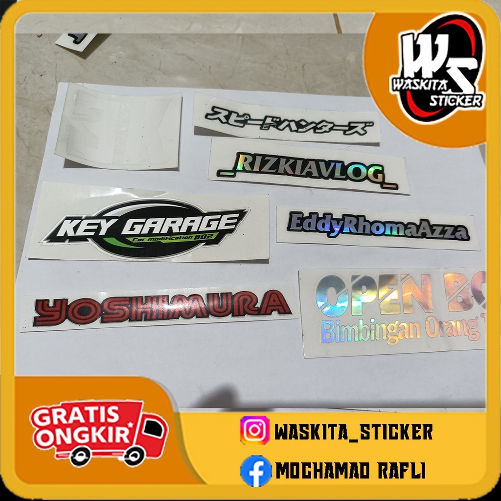 Jual Stiker/Sicker/stikerCustom/StikerMotor/CutttingSticker/StikerNama ...