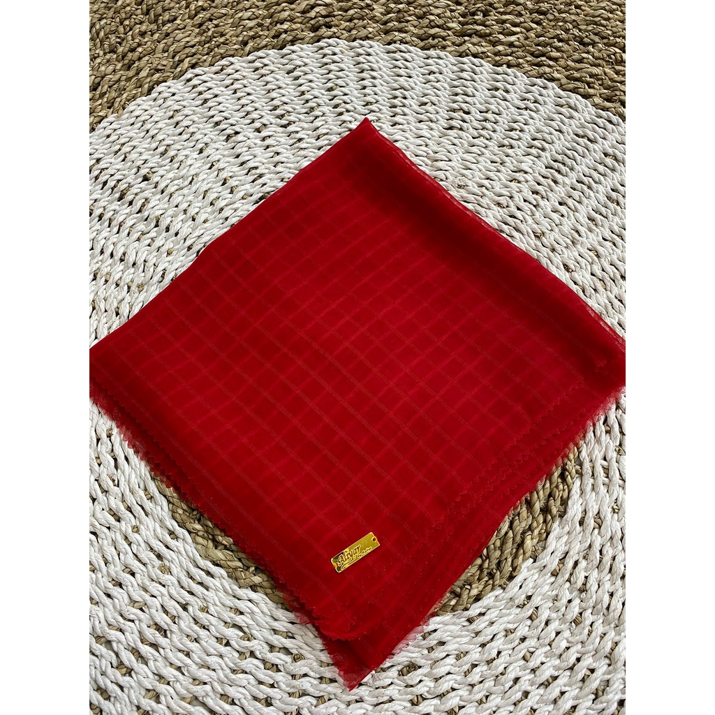 Jual HIJAB SEGI 4 EMBOS ( MOTIF KOTAK )/ Original ALIYAR BY AWLIYA ...
