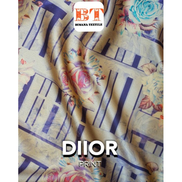 Jual kain DIOR silk print || harga per setengah mtr | Shopee Indonesia