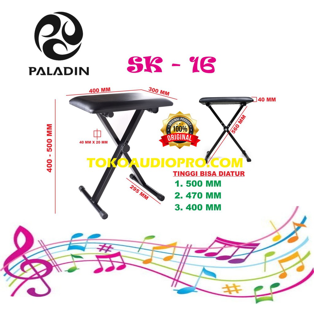 Jual Paladin SK16 Sk-16 Bangku Keyboard Kursi piano Piano Bench | Shopee Indonesia
