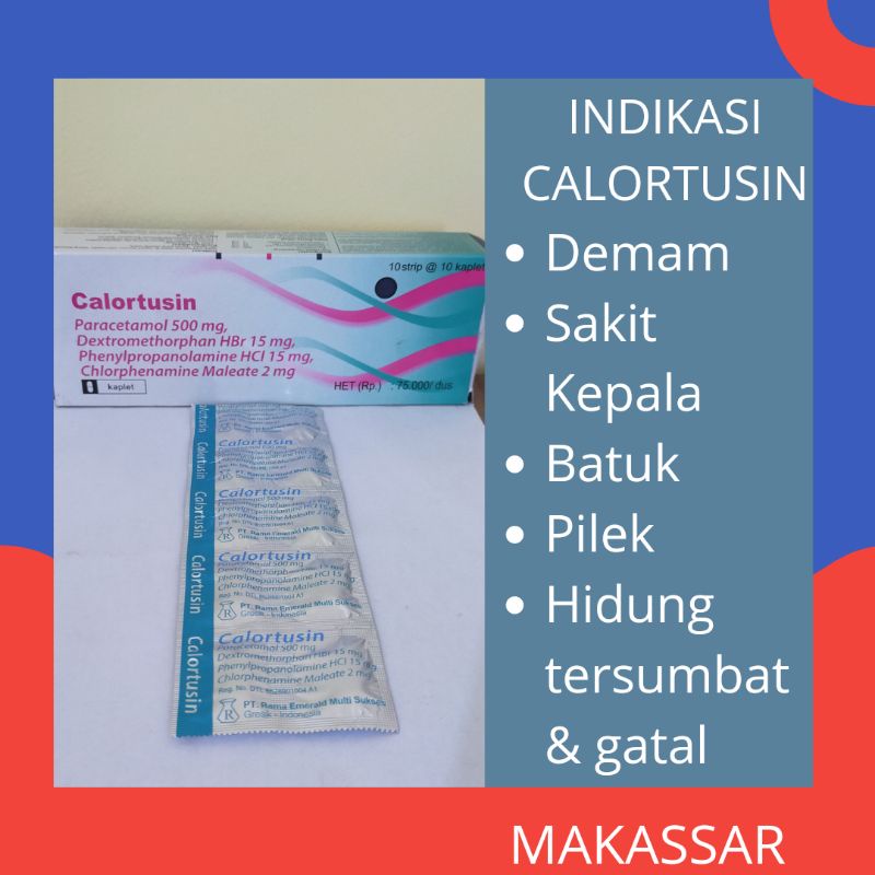 Jual CALORTUSIN OBAT FLU & BATUK,DEMAM PER STRIP | Shopee Indonesia