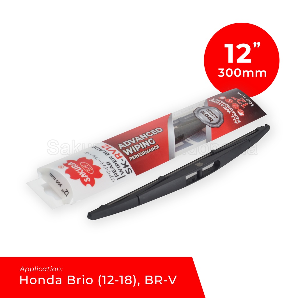 Jual Sakura Wiper Belakang Oval 12" Honda Brio (12-18), BR-V SKRV12 ...