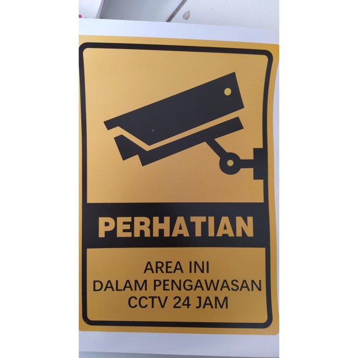 Jual MT004A WALLSTICKER PERINGATAN CCTV WALL STIKER DINDING CCTV 39X28 ...