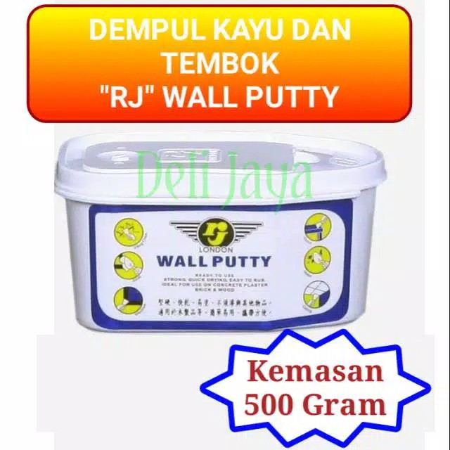 Jual Dempul Kayu dan Tembok Plamir RJ Wall Putty 500g | Shopee Indonesia