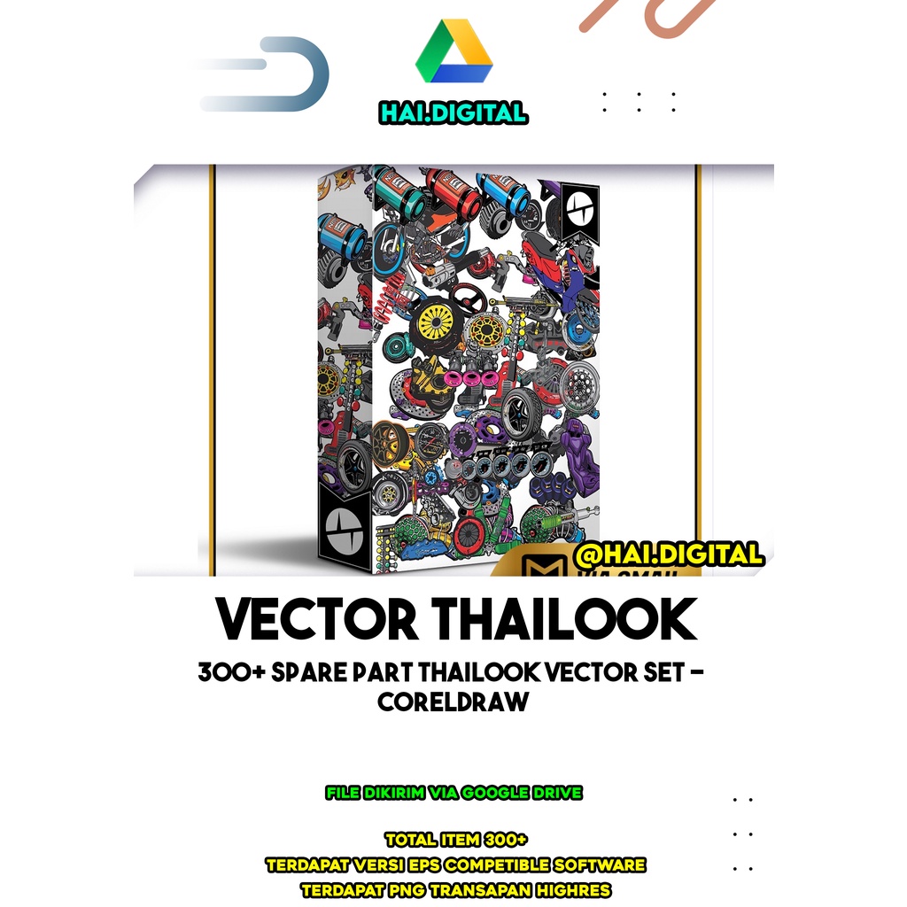 Jual 300+ Spare Part Thailook Vector Set - Coreldraw | Shopee Indonesia