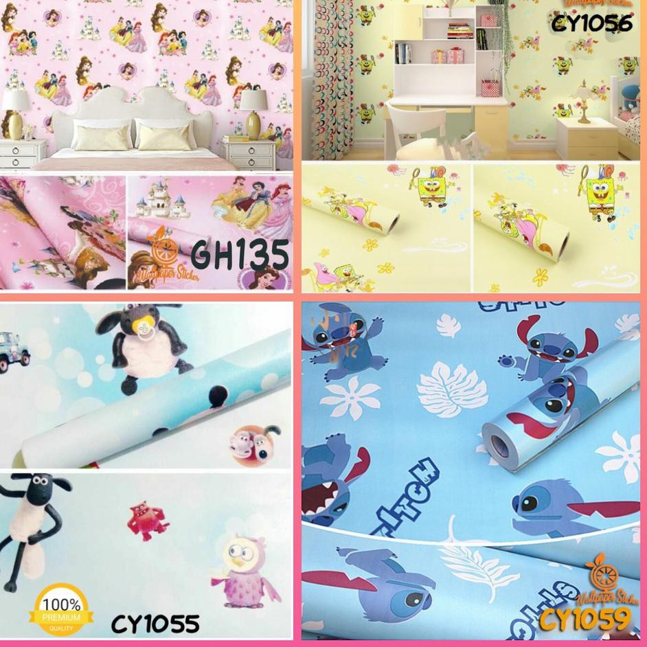 Jual WIV [COD] Wallpaper Stiker stitch / wallpaper stiker tayo ...