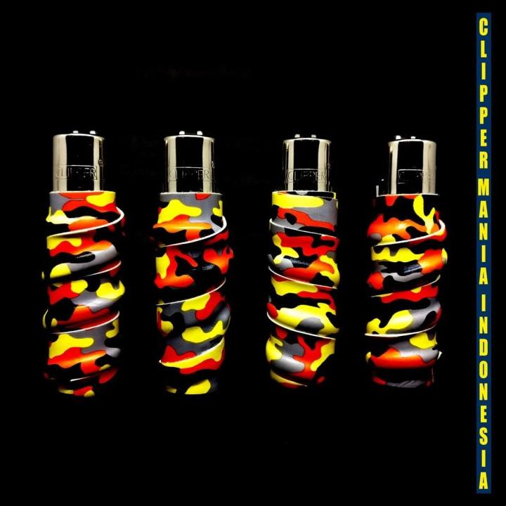 Jual Clipper Lighter Squeeze Handy Grip Orange Grey Army (Korek Api ...