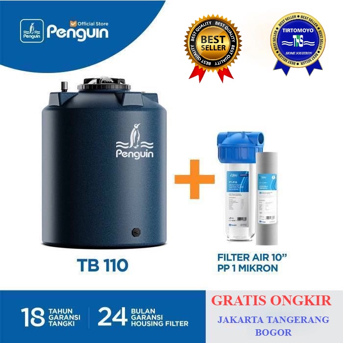 Jual Tangki Toren Air TB 110 + Water Filter 10" + PP Cartridge 1 Mikron ...