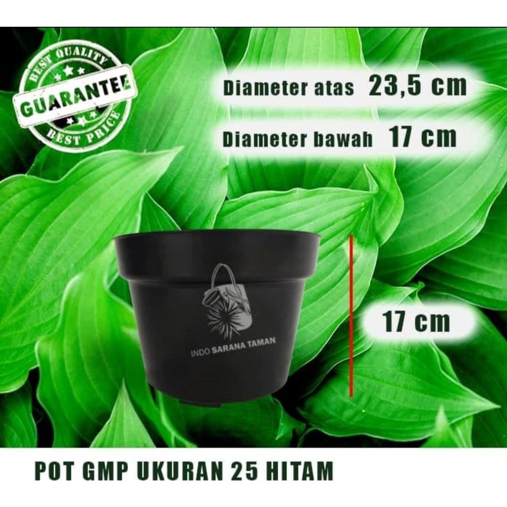 Jual POT HITAM POLOS UKURAN 25 | Pot GMP | Pot Plastik | Pot Tanaman ...