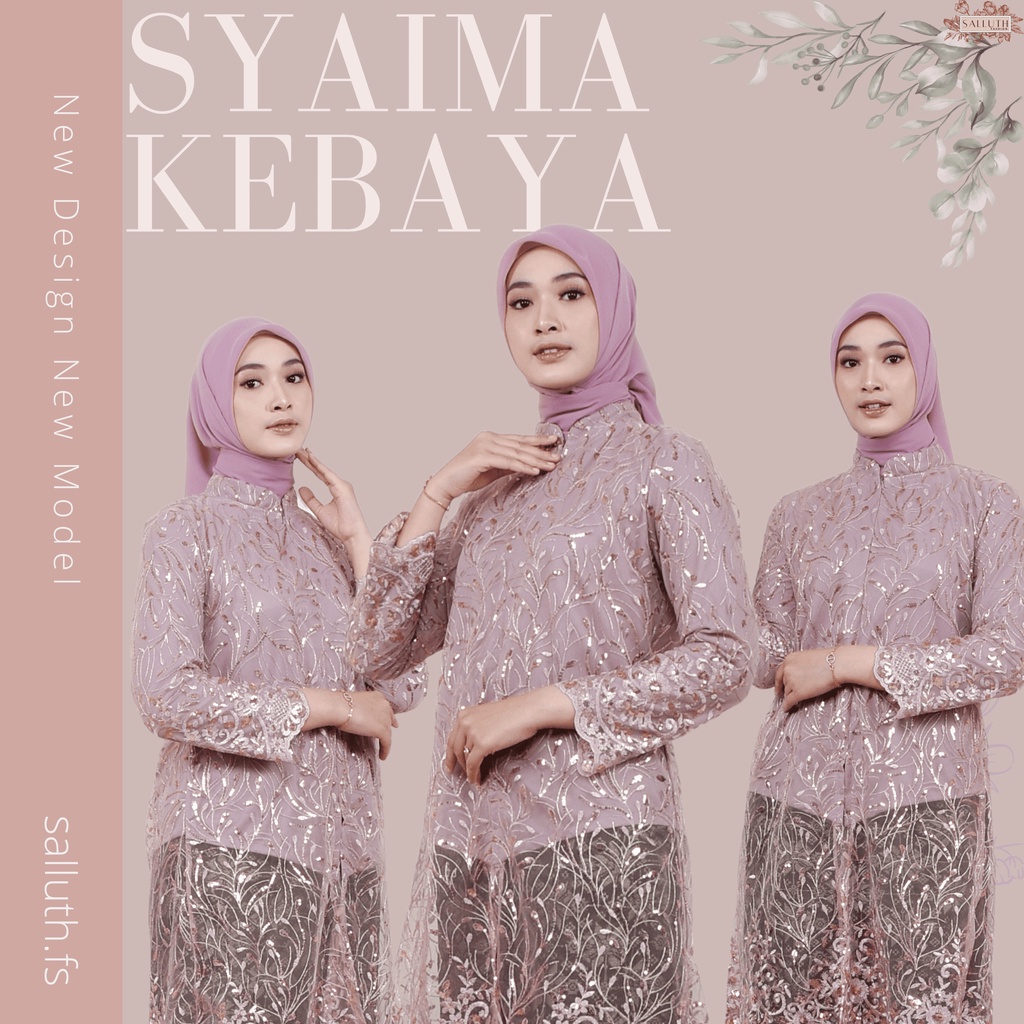 Jual SYAIMA Modern Kebaya Series Bahan Tuille Brukat Payet Import ...