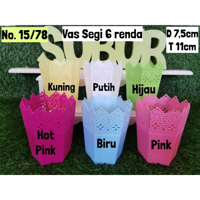 Jual Vas bunga segi 6 renda | Shopee Indonesia