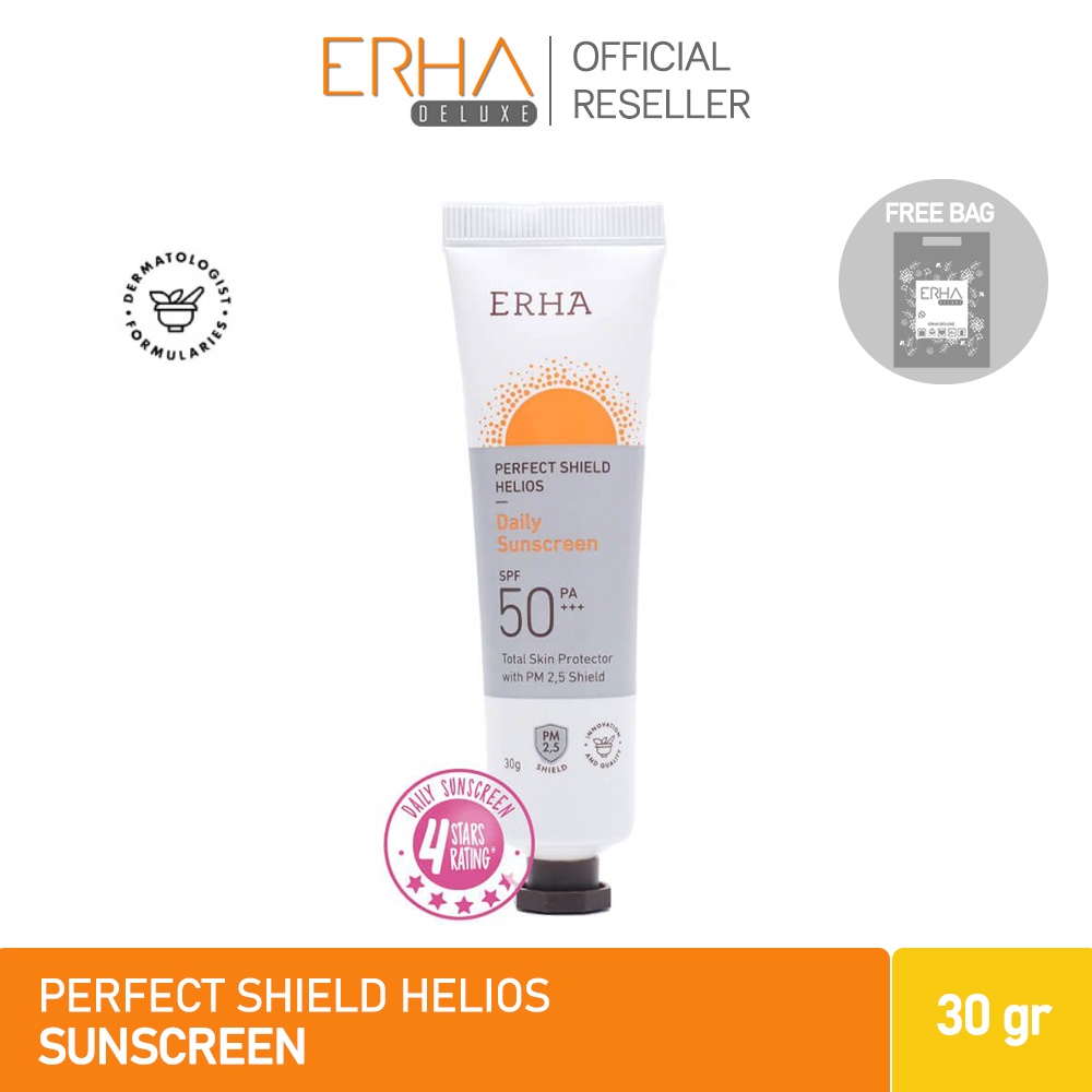 Jual ERHA Sunscreen Sunblock PERFECT SHIELD HELIOS SPF 50/PA+++ Daily Use / Tabir Surya | Shopee ...