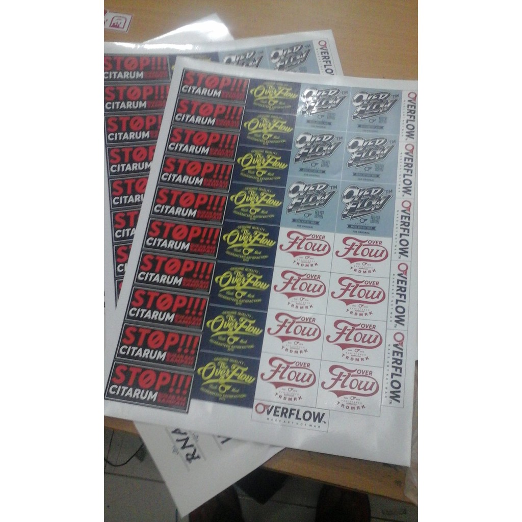 Jual Print Cetak Stiker Vinyl A3+ Merek Graftac Desain Bebas Custom ...