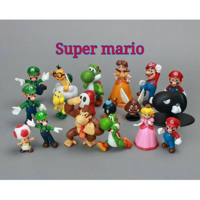 Jual Mainan anak boneka figure super mario bros luigi | Shopee Indonesia
