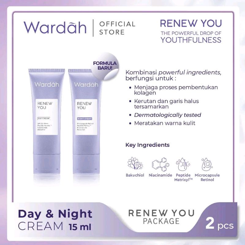 Jual wardah renew you paket mini ( day & night ) | Shopee Indonesia