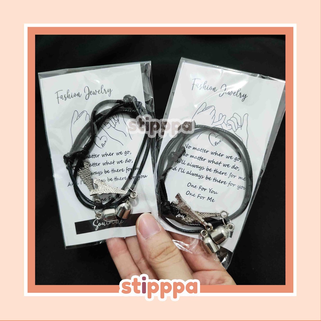 Jual STIPA Set Gelang Couple Magnet Motif Magnetic Couple Bracelet ...