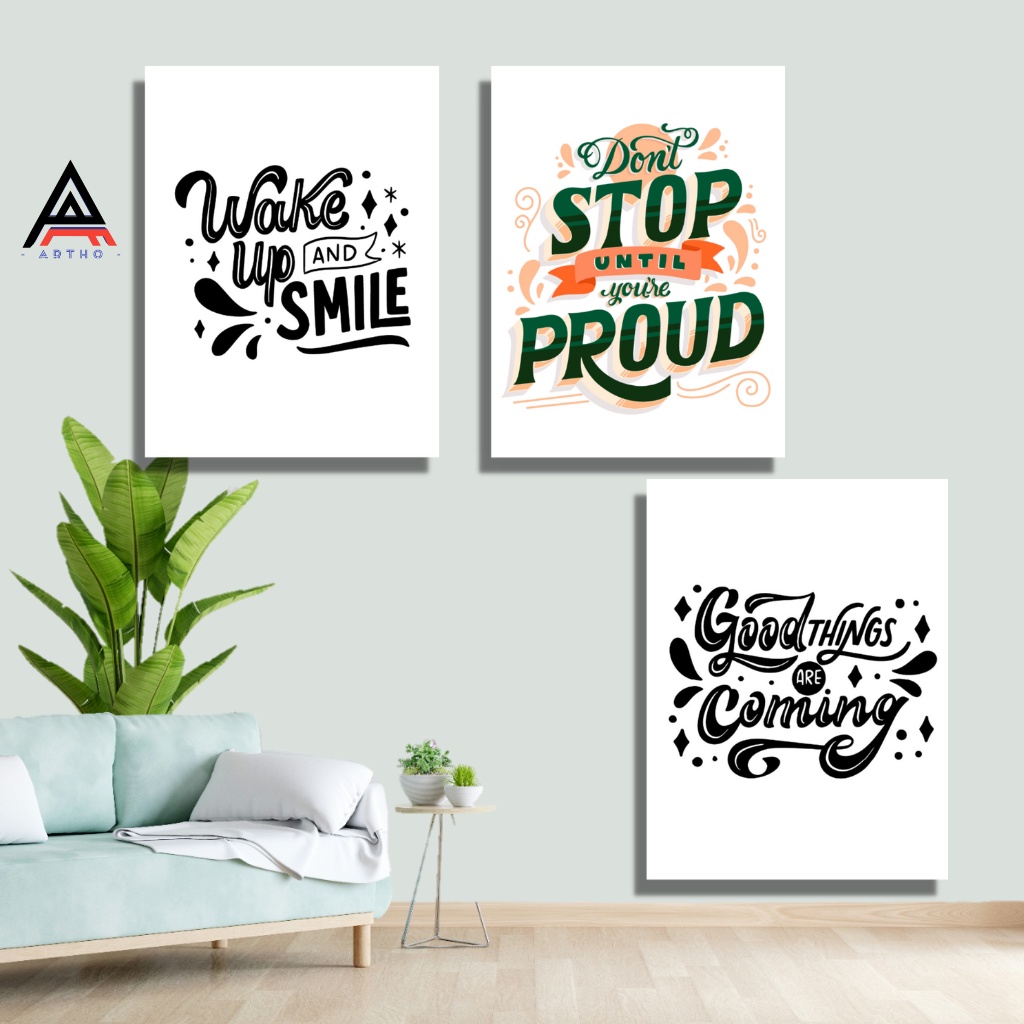 Jual ARTHO - HIASAN DINDING QUOTES (15x20cm) poster dinding aesthetic ...