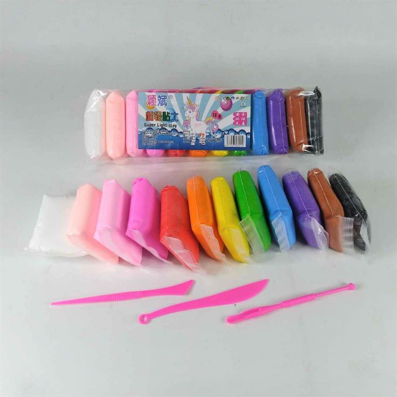 Jual 12 Pcs Clay Super Light - Polymer Super Clay Lengkap 1 Set - Clay ...