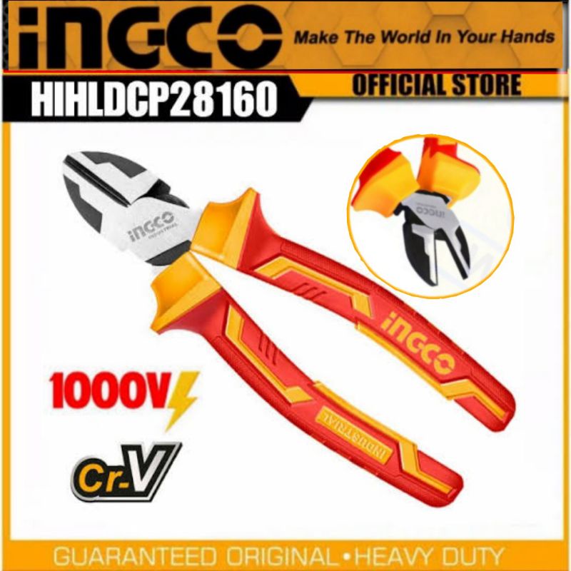 Jual INGCO Tang Potong Anti Listrik / Insulated Diagonal Cutting Pliers ...
