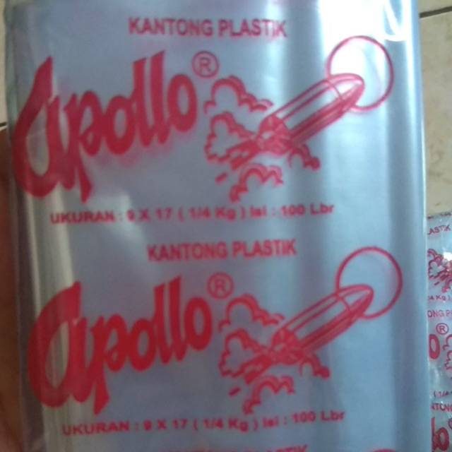 Jual Kantong Plastik Apollo tulisan merah 1/4 kg | Shopee Indonesia
