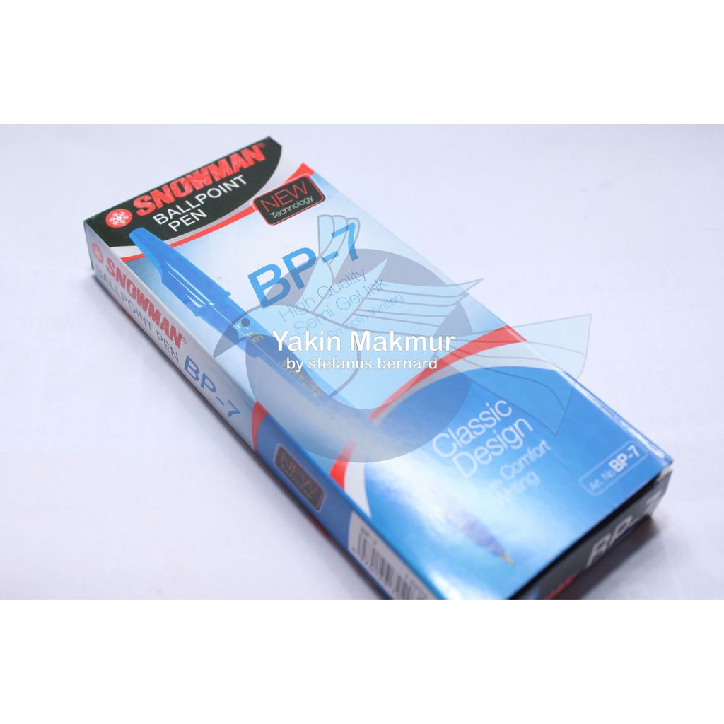 Jual BALLPOINT PULPEN SNOWMAN BP-7 (1 KOTAK) | Shopee Indonesia