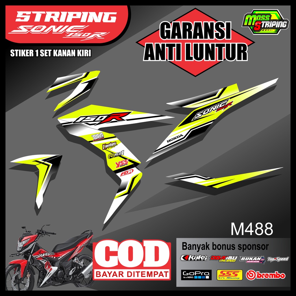 Jual Stiker Striping Honda SONIC 150R 150 R kode M488 - Sticker Setiker ...