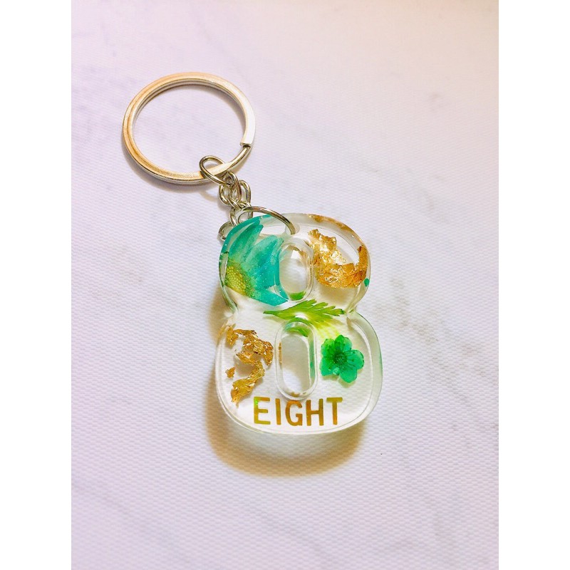 Jual Number Resin Keychain ( Dried Flower ) | Shopee Indonesia