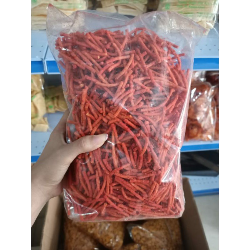 Jual [ Ready Medan ] Mie Lidi Rasa Pedas 500gram / Snack jadul Mie lidi ...