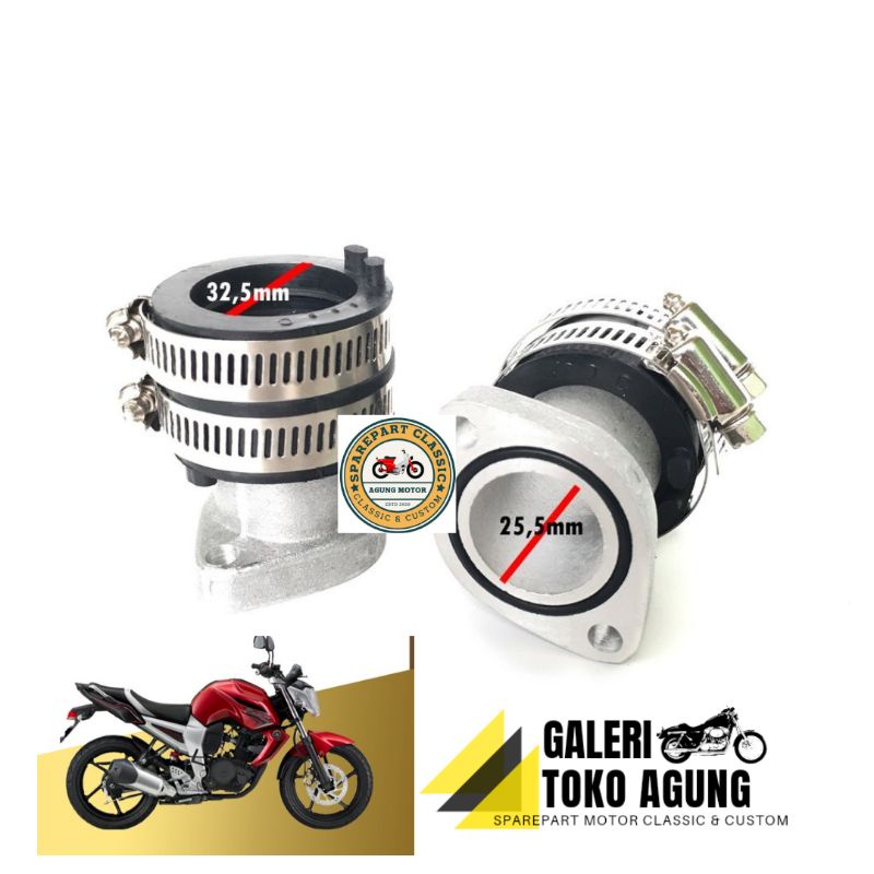 Jual Intake Manifold Manipol Manipul Yamaha Byson Bison Karbu PE28 Karburator RXKing RX King RX ...
