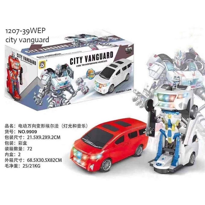 Jual Mainan Mobil Polisi Alphard Jadi Robot Baterai Lampu dan Musik ...