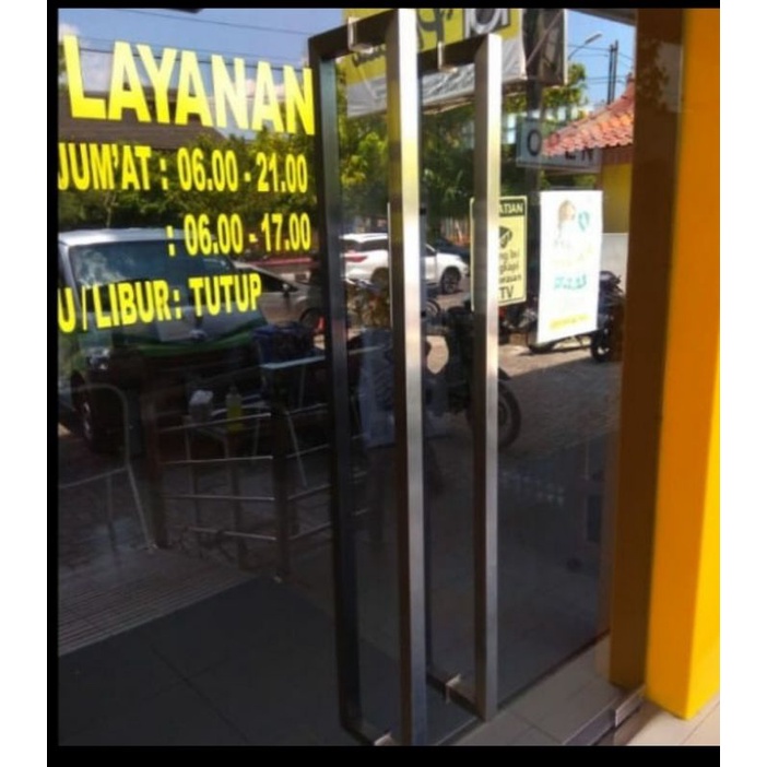 Jual Handle Pintu Kaca Tembus / Gagang Pintu Kaca Stainless Stell ...